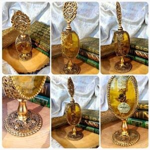 Guildcrest | Accents | Vintage Guildcrest 24kt Goldplated Ormolu Amber ...